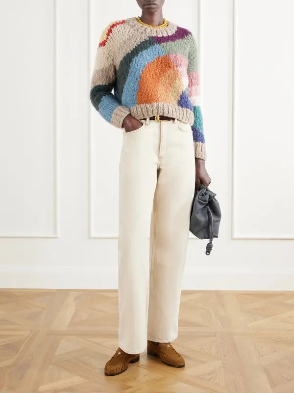 Suzie Kondi Emilia Jooshi Intarsia-knit Cashmere Sweater
