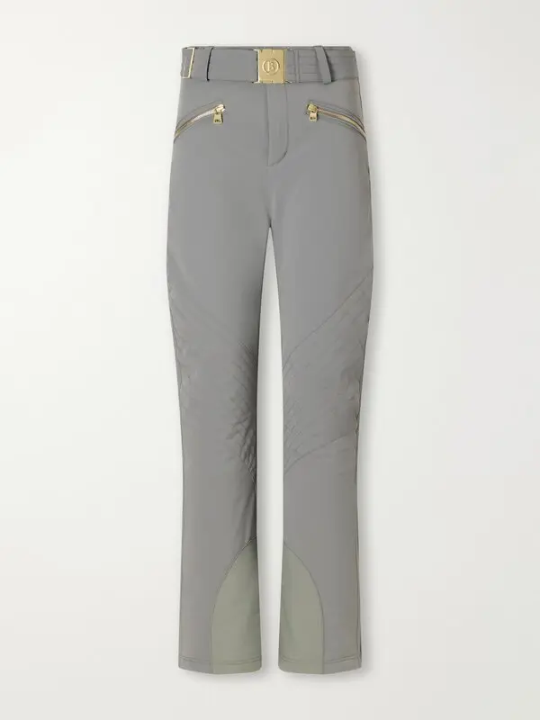Bogner Franzi-t Belted Stretch-shell Flared Ski Pants - Green