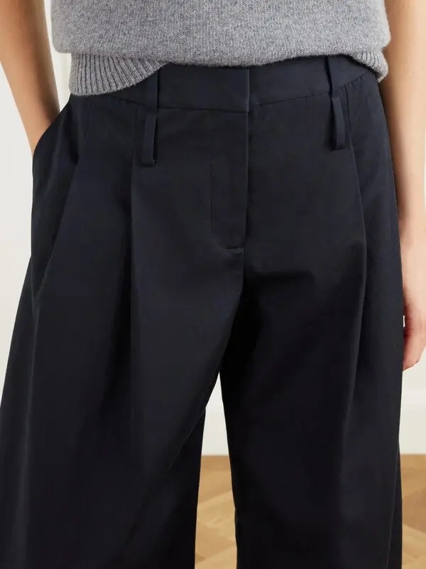 Brandon Maxwell The Dean Cotton-canvas Barrel-leg Pants