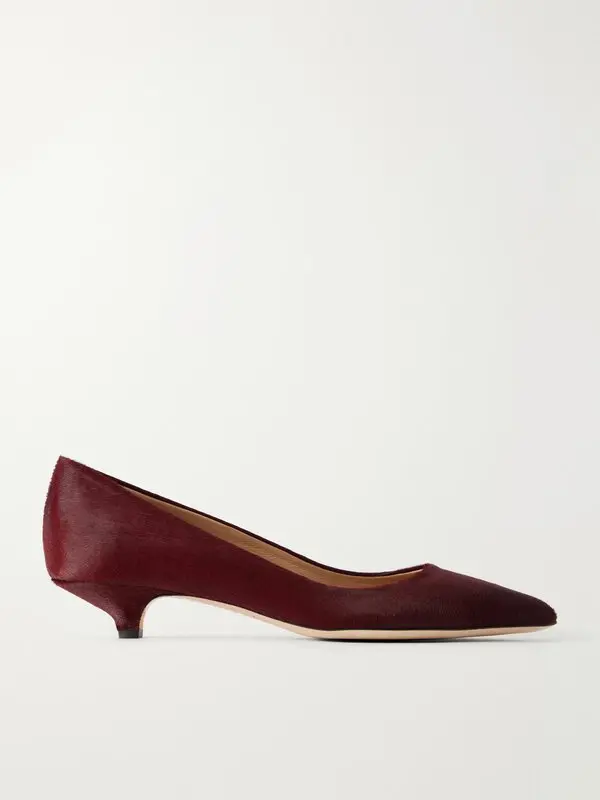 JAMIE HALLER The Kitty Point 30 Calf-hair Pumps - Brown