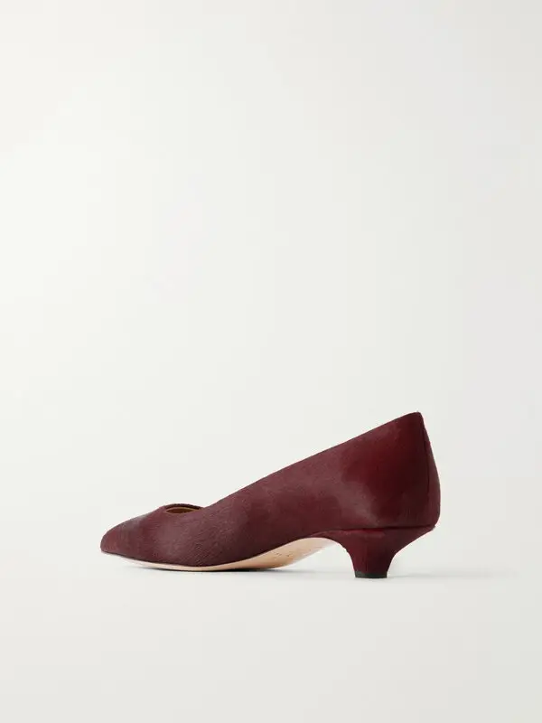 JAMIE HALLER The Kitty Point 30 Calf-hair Pumps - Brown