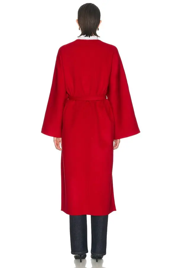 AUTER Collarless Cashmere Coat