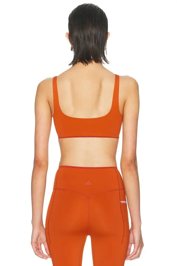 ADIDAS ORIGINALS X Entire Studios Optime Low Support Training Bra In Burnt Orange