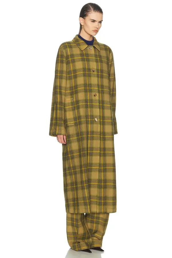 Dries Van Noten Raltonel Coat In Green