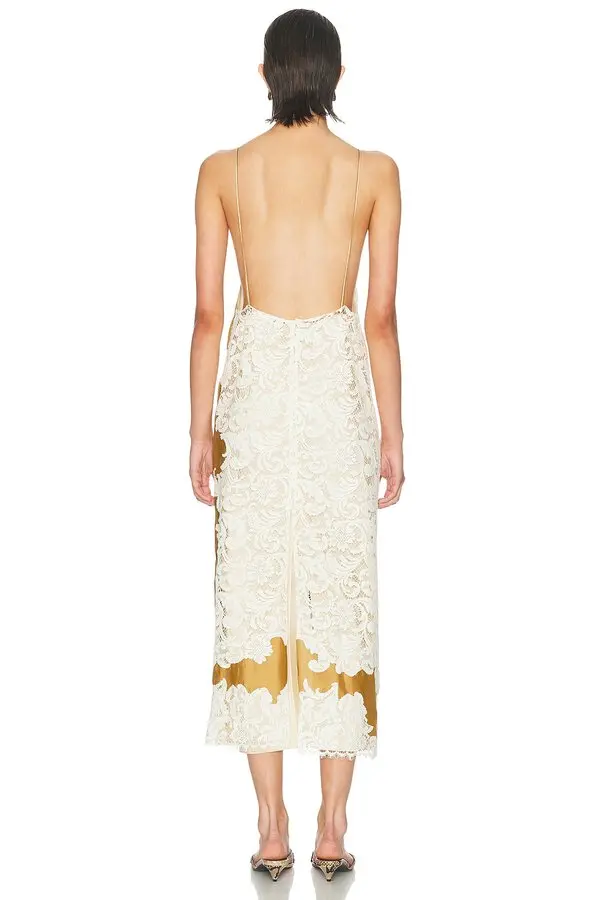 Khaite Nevis Dress In Mustard