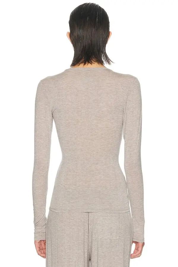 NEGATIVE UNDERWEAR Whipped Henley In Grey
