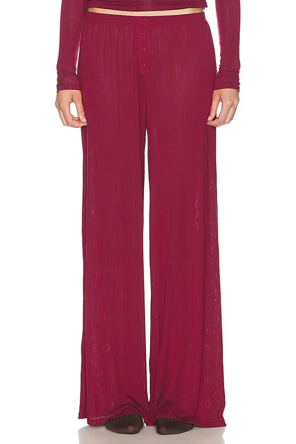 NEGATIVE UNDERWEAR Whipped Track Pant In Burgundy