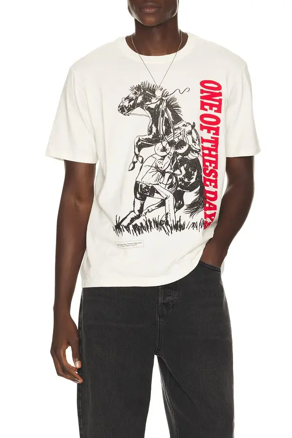 ONE OF THESE DAYS Anyhow Tee Shirt In White