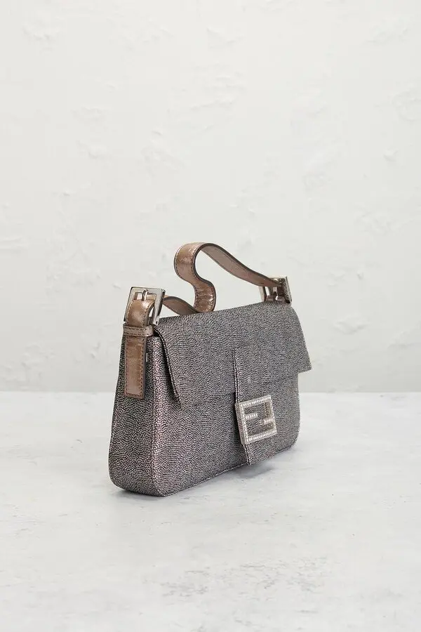 Fendi Baguette Shoulder Bag In Metallic