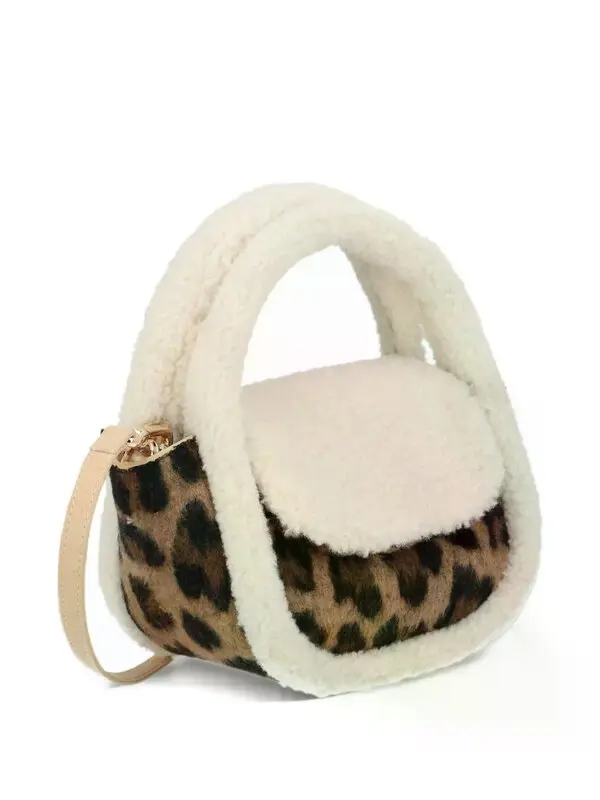 MC2 SAINT BARTH Gilda Leopard-print Faux-shearling Shoulder Bag
