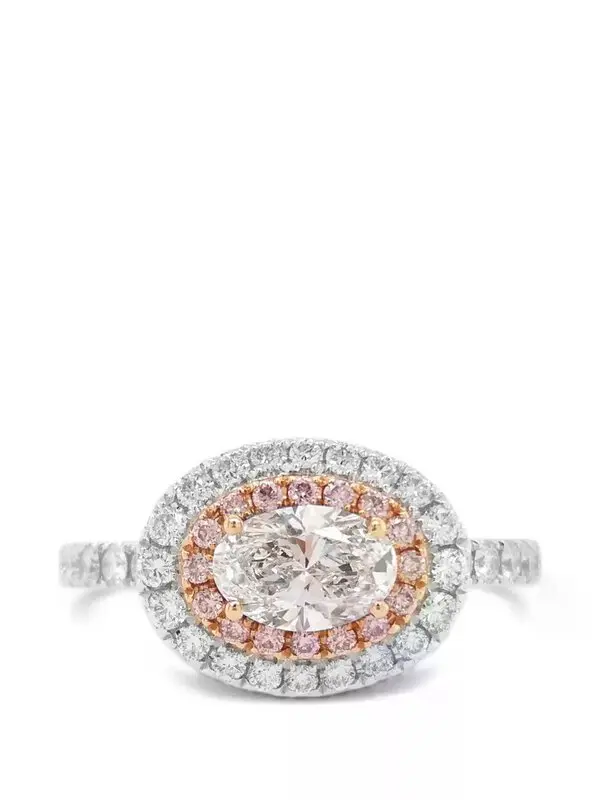 HYT JEWELRY Diamond Double-halo Ring - Silver