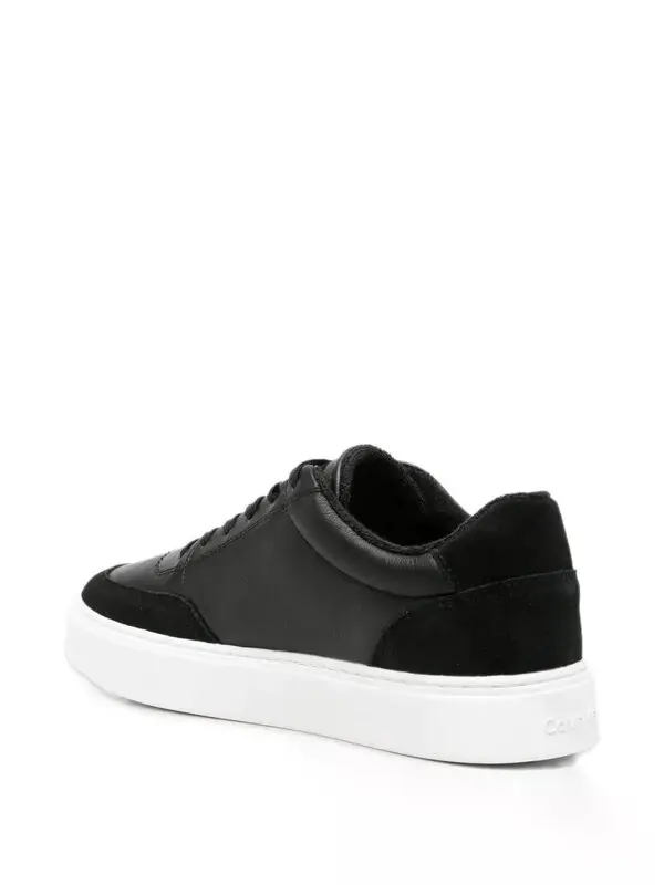 Calvin Klein Logo-embroidered Leather Sneakers