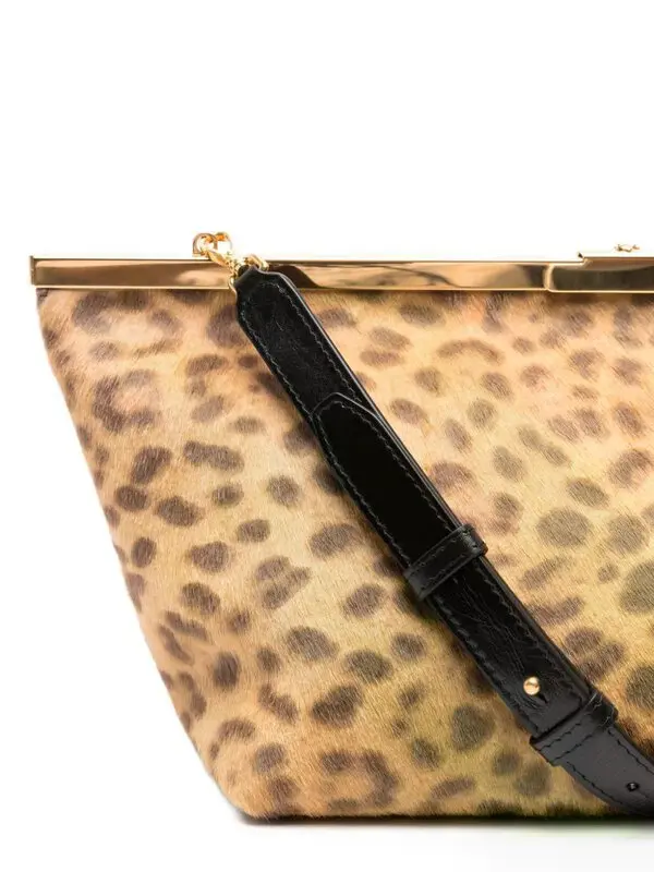 JIMMY CHOO Ganache Leopard-print Pony Clutch