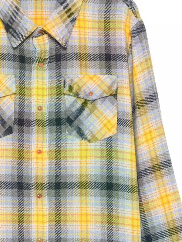 GOD'S TRUE CASHMERE Cashmere Alchemy-tartan Shirt