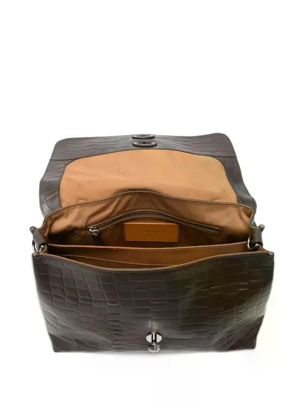ZANELLATO Postina Croc-effect Leather Tote Bag