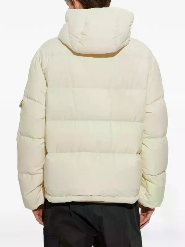 Moncler Himalaya Hooded Short Down Jacket - Neutrals