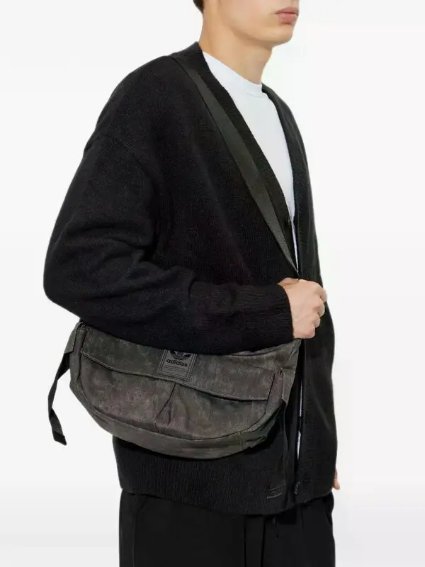 Adidas Logo-patch Messenger Bag - Black