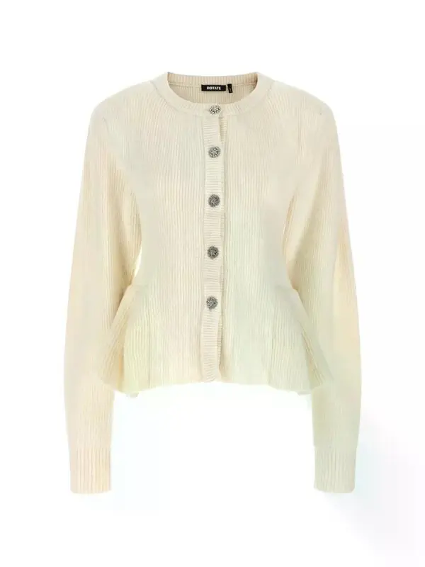 ROTATE BY BIRGER CHRISTENSEN Knit Bijoux Cardigan - Neutrals