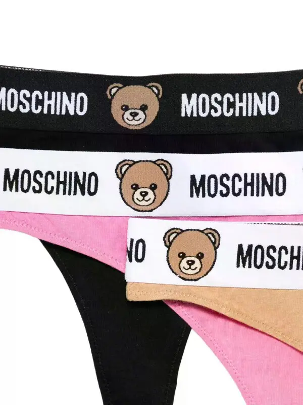 Moschino Logo-print Teddy Thong - Brown