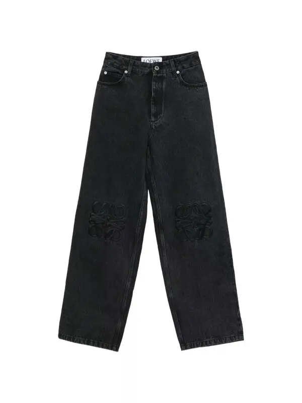 Loewe Anagram Baggy Jeans - Black