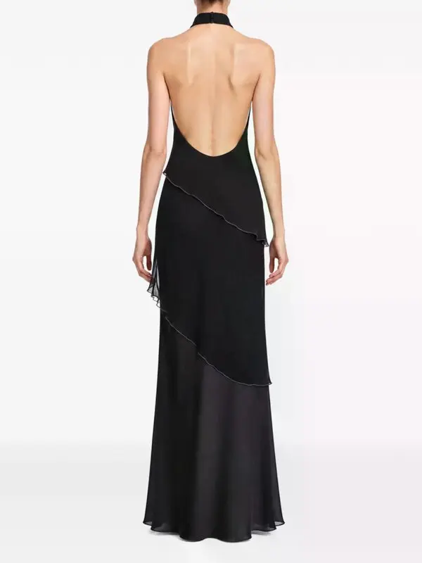 V:PM ATELIER Florance Layered Halterneck Maxi Dress
