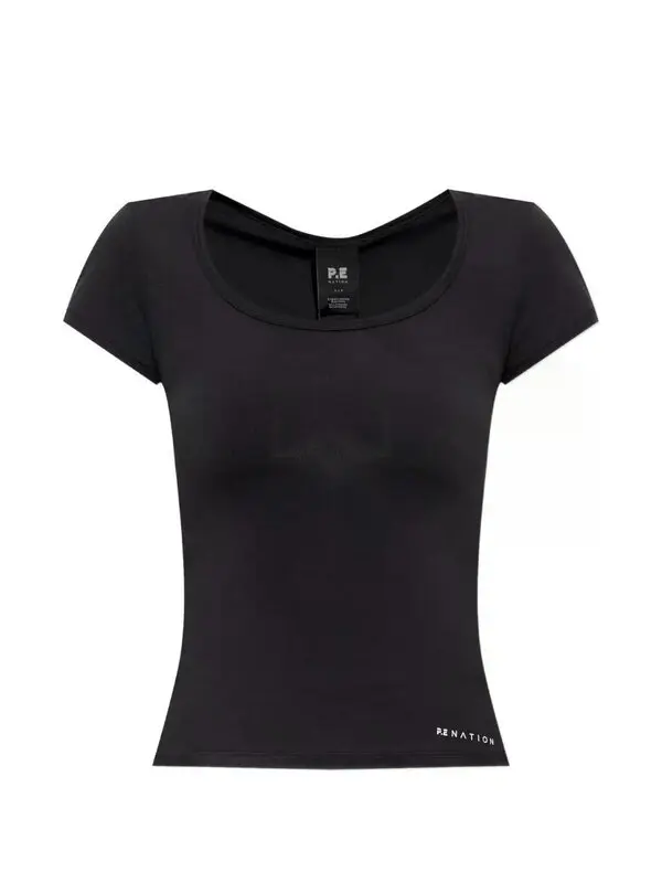 P.E Nation Foundation Scoop-neck Top - Black