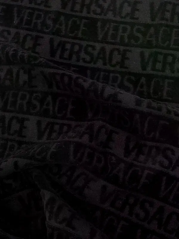 Versace Small I ♡ Baroque Towel - Black