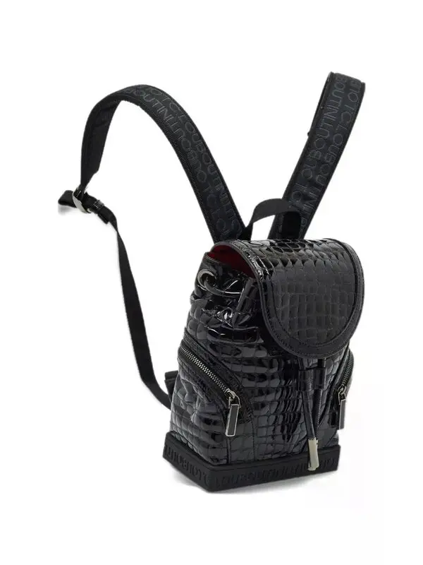 CHRISTIAN LOUBOUTIN Small Explorafunk Crocodile-embossed Backpack