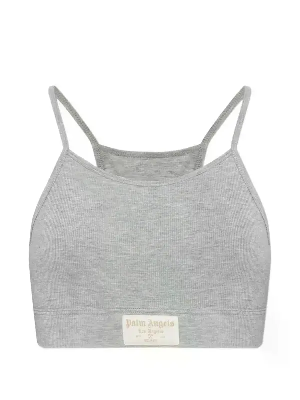 Palm Angels Ribbed Logo-patch Top