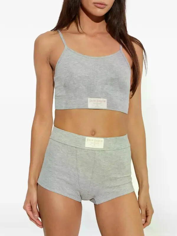 Palm Angels Ribbed Logo-patch Top
