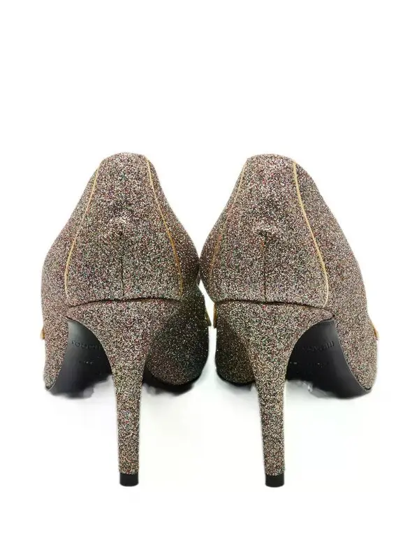 Roberto Cavalli Glitter-detail Buckle Pumps