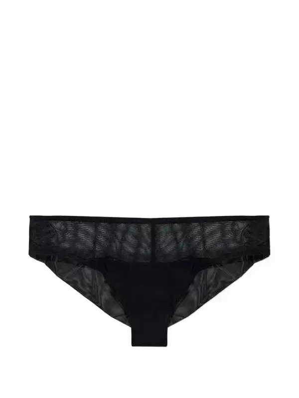 HEIST Sheer Brazilian Brief - Black
