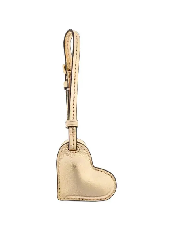 Michael Kors Metallic Puffy Heart Leather Bag Charm