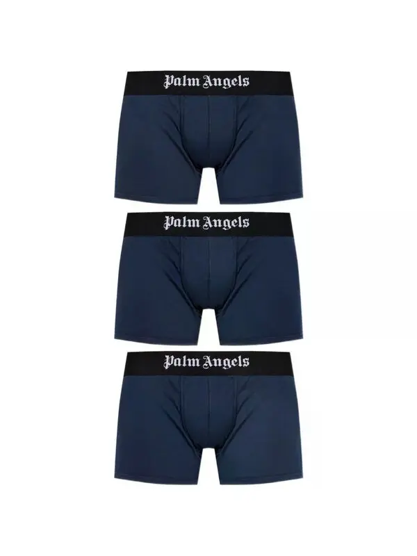 Palm Angels Logo-waistband Boxers - Blue