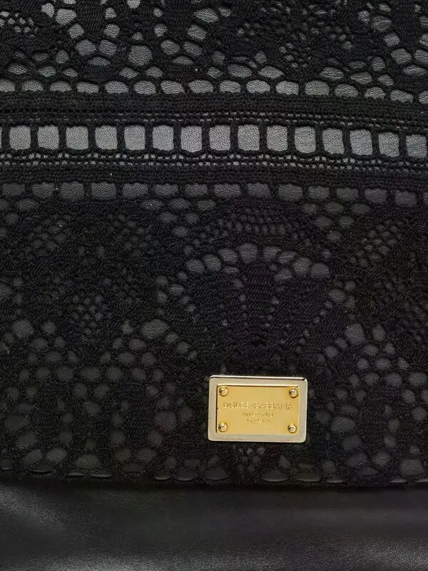 Dolce & Gabbana Sicily Lace Top Tote Bag