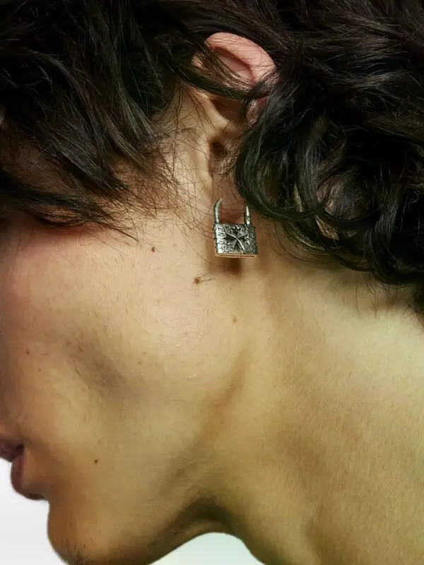 Emanuele Bicocchi Padlock-detail Earrings - Silver