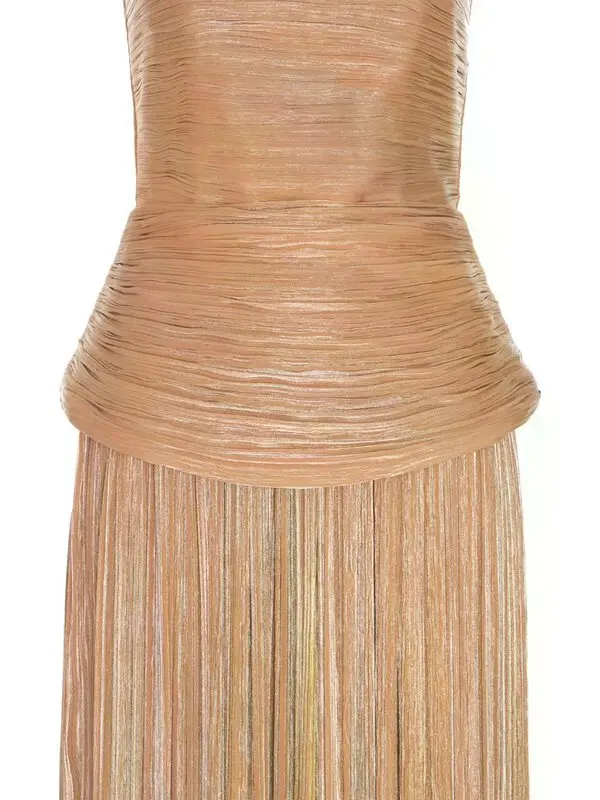 V:PM ATELIER Sweet Ruched Lace-up Maxi Dress