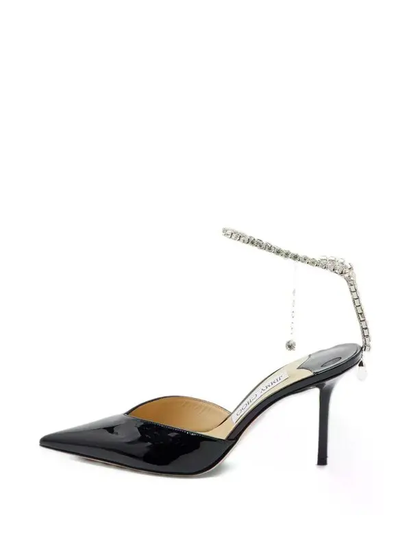 JIMMY CHOO Saeda Crystal Ankle Pumps