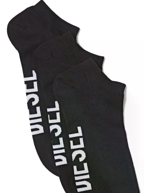 DIESEL® Three-pack Low-cut Logo Instep Socks