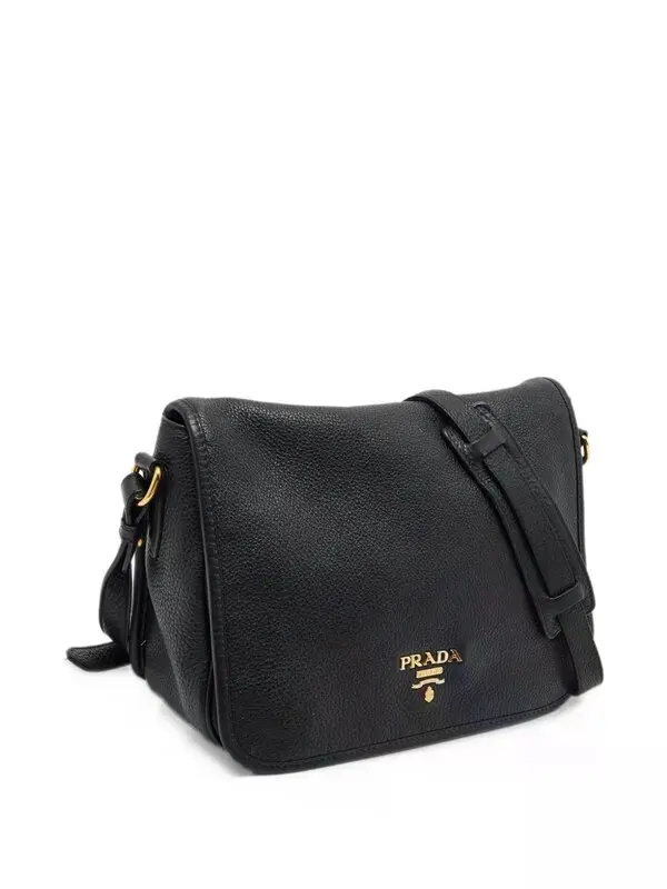 Prada Foldover Leather Shoulder Bag