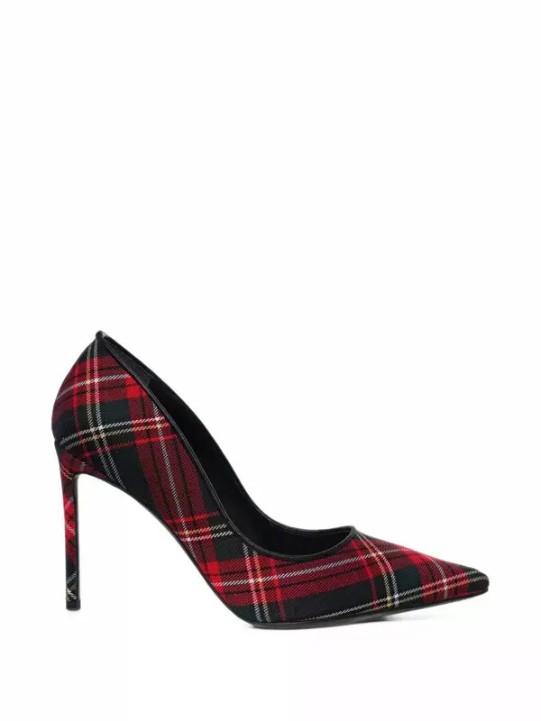 GINISSIMA Zurra Tartan Pumps - Red