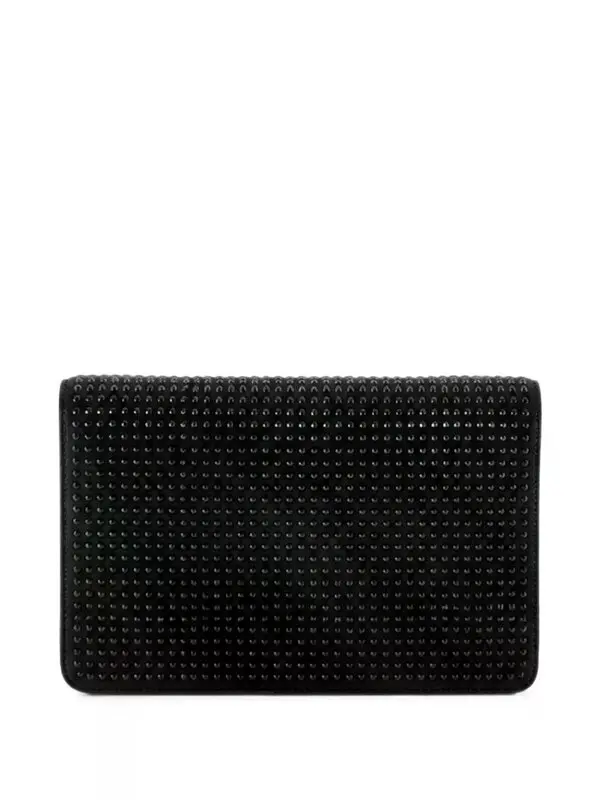 Philipp Plein Crystal-embellished Suede Clutch Bag