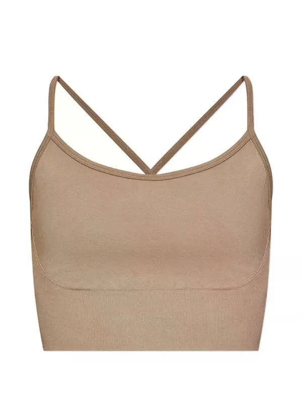 RETHINKIT STUDIOS Seamless Criss-cross Performance Top - Neutrals