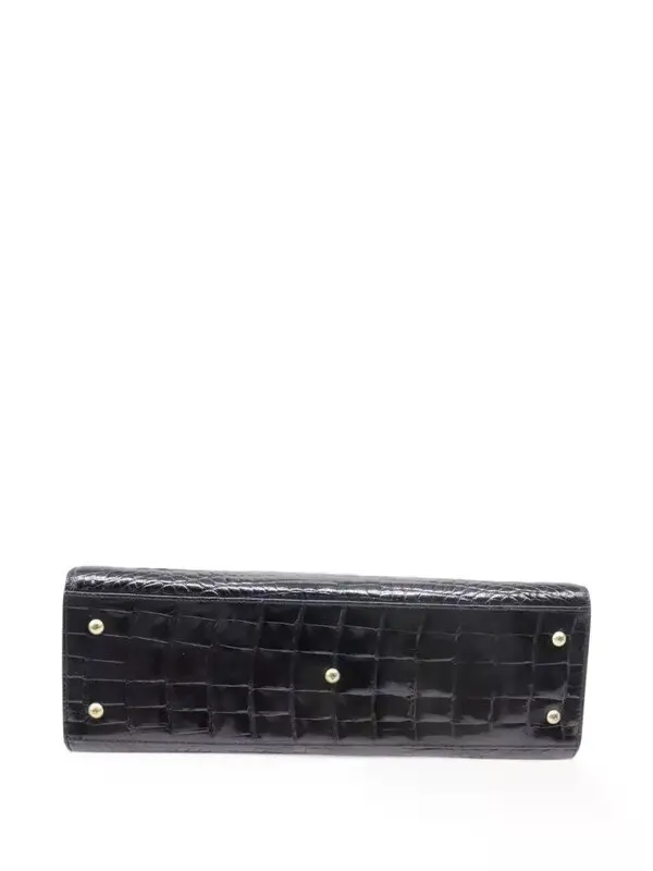 Gucci Double-flap Crocodile-leather Top Handle Bag