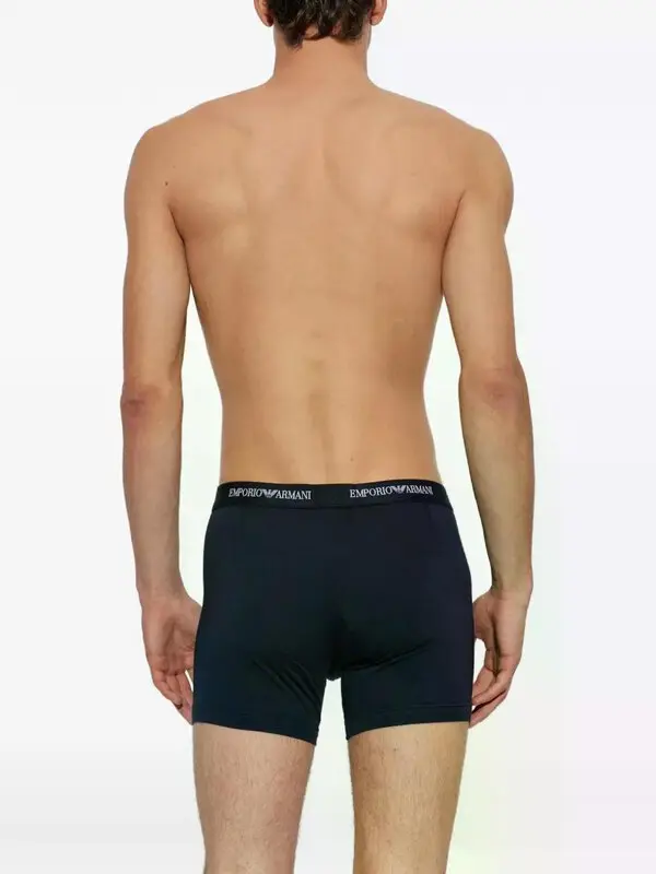 Emporio Armani Logo-waistband Boxers - Blue