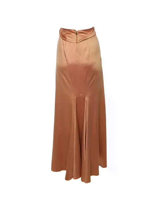 Just Cavalli Satin Fit-and-flare Maxi Skirt