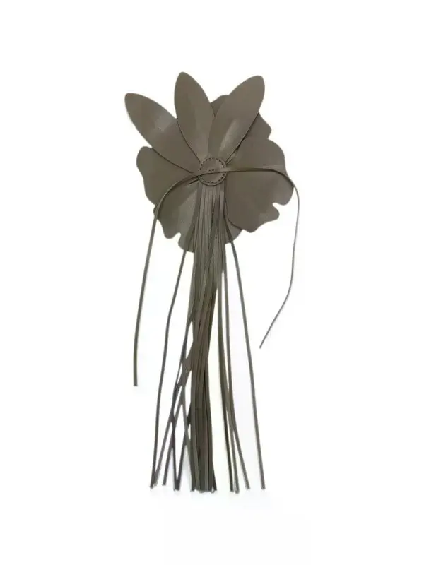Pinko Floral-appliqué Leather Bag Charm