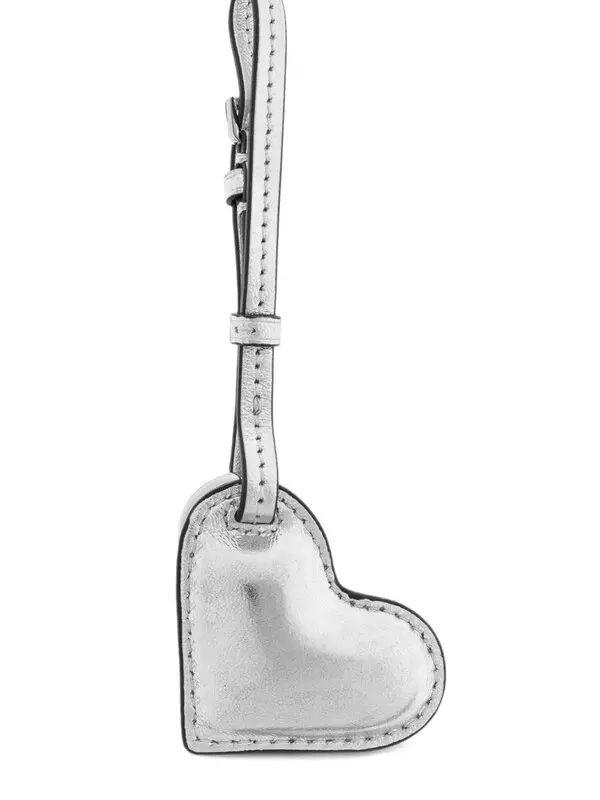 Michael Kors Metallic Puffy Heart Leather Bag Charm