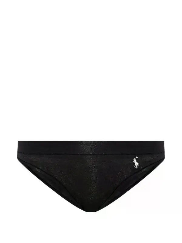 Polo Ralph Lauren Logo-detail Cotton Briefs - Black