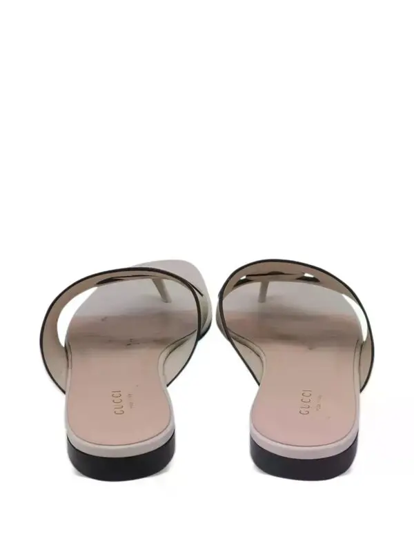 Gucci Interlocking G Cut-out Thong Sandals - Neutrals
